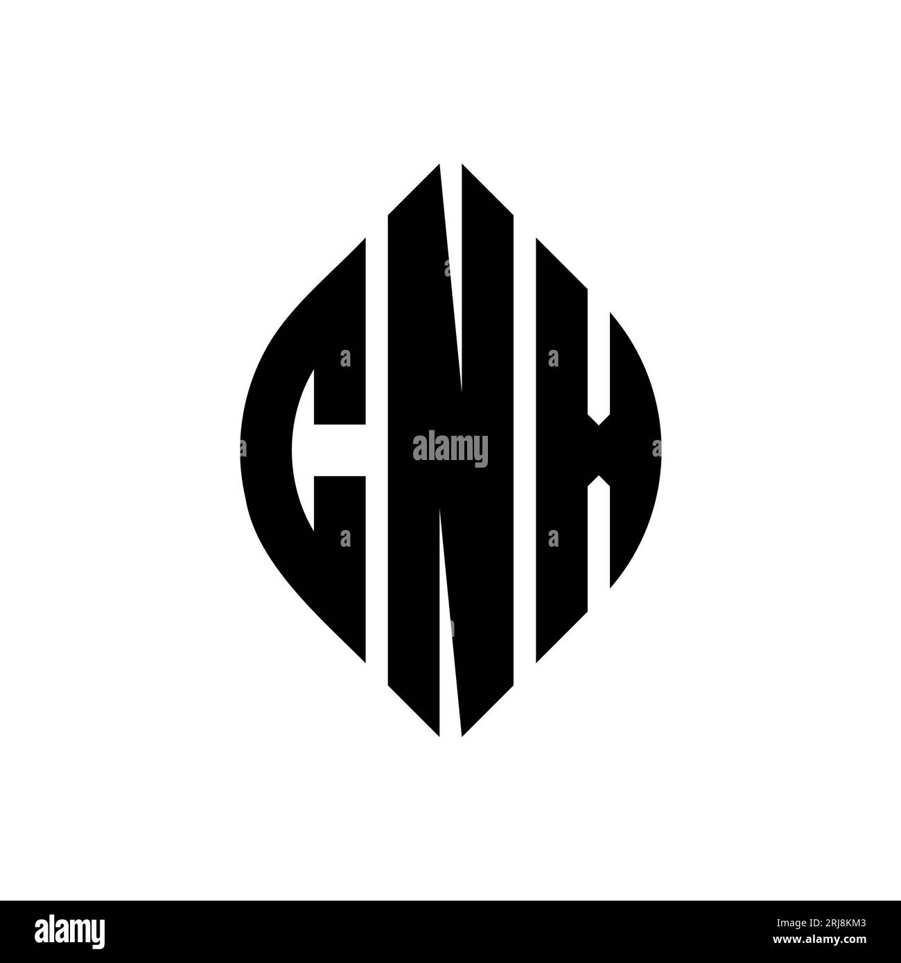 CNX circle letter logo design with circle and ellipse shape. CNX ...