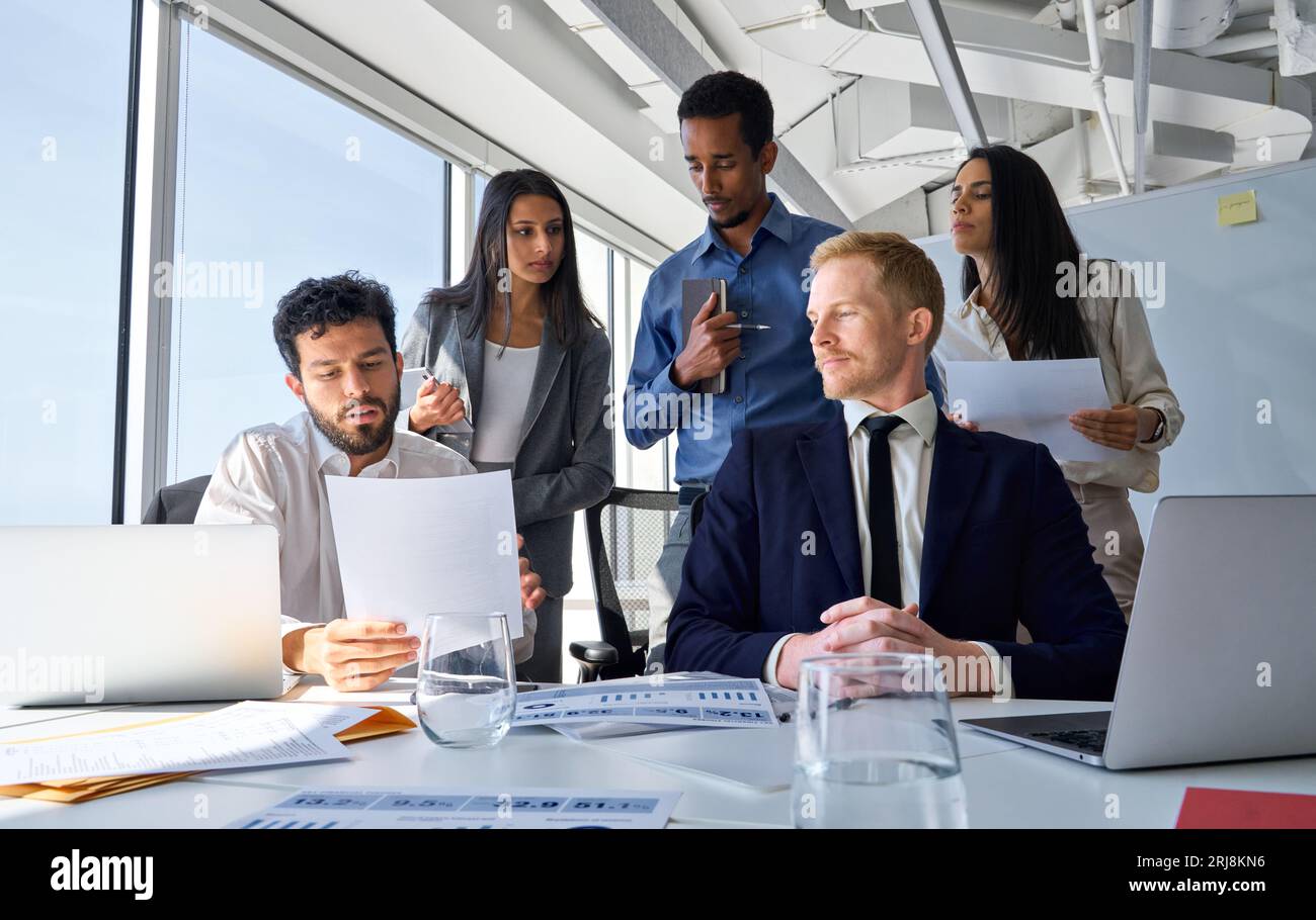 Diverse office workers team gather hi-res stock photography and images ...