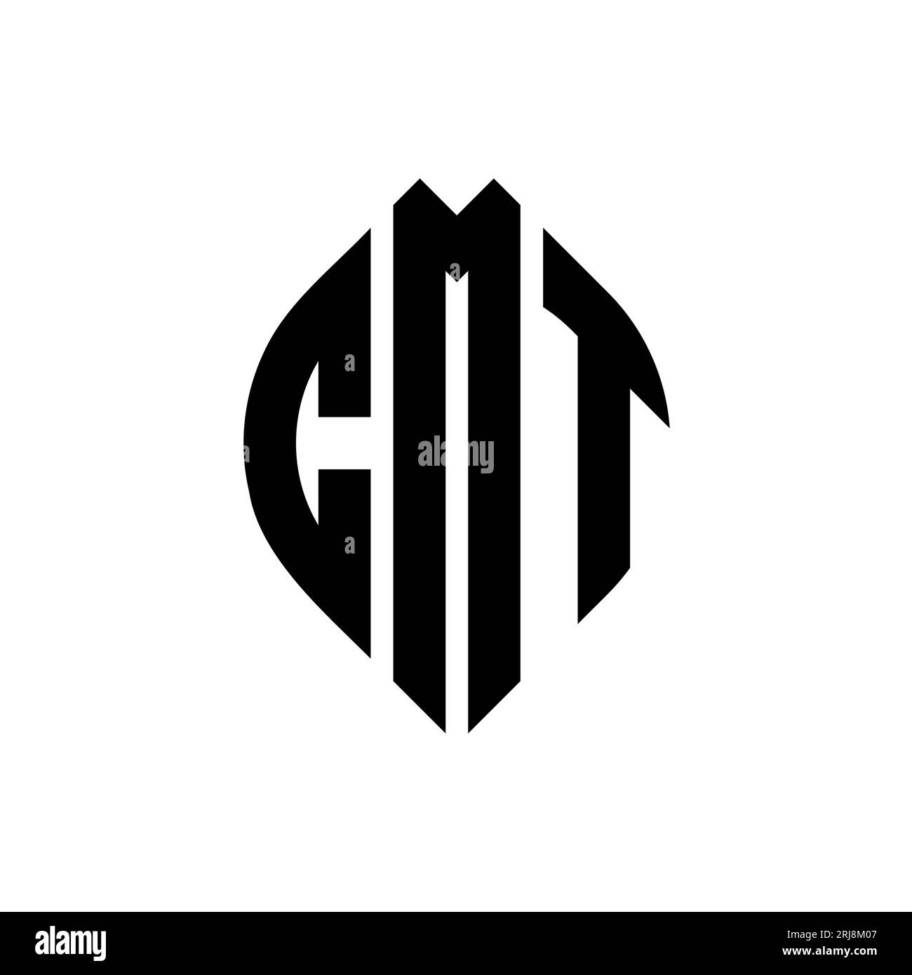 CMT circle letter logo design with circle and ellipse shape. CMT ...