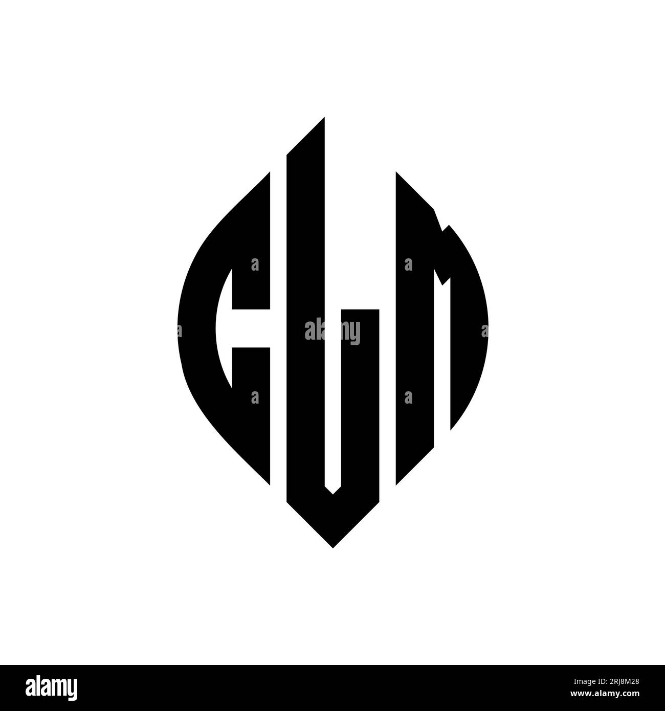 CLM circle letter logo design with circle and ellipse shape. CLM ...