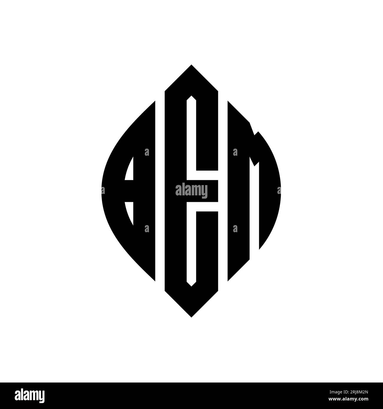 BEM circle letter logo design with circle and ellipse shape. BEM ...