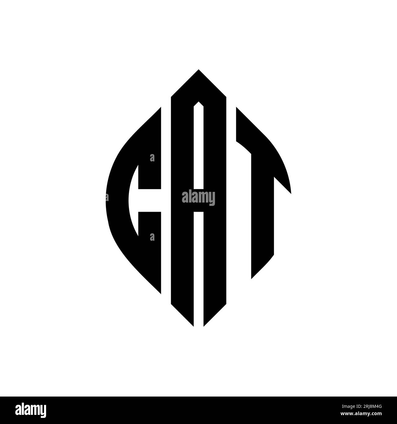 CAT circle letter logo design with circle and ellipse shape. CAT ...