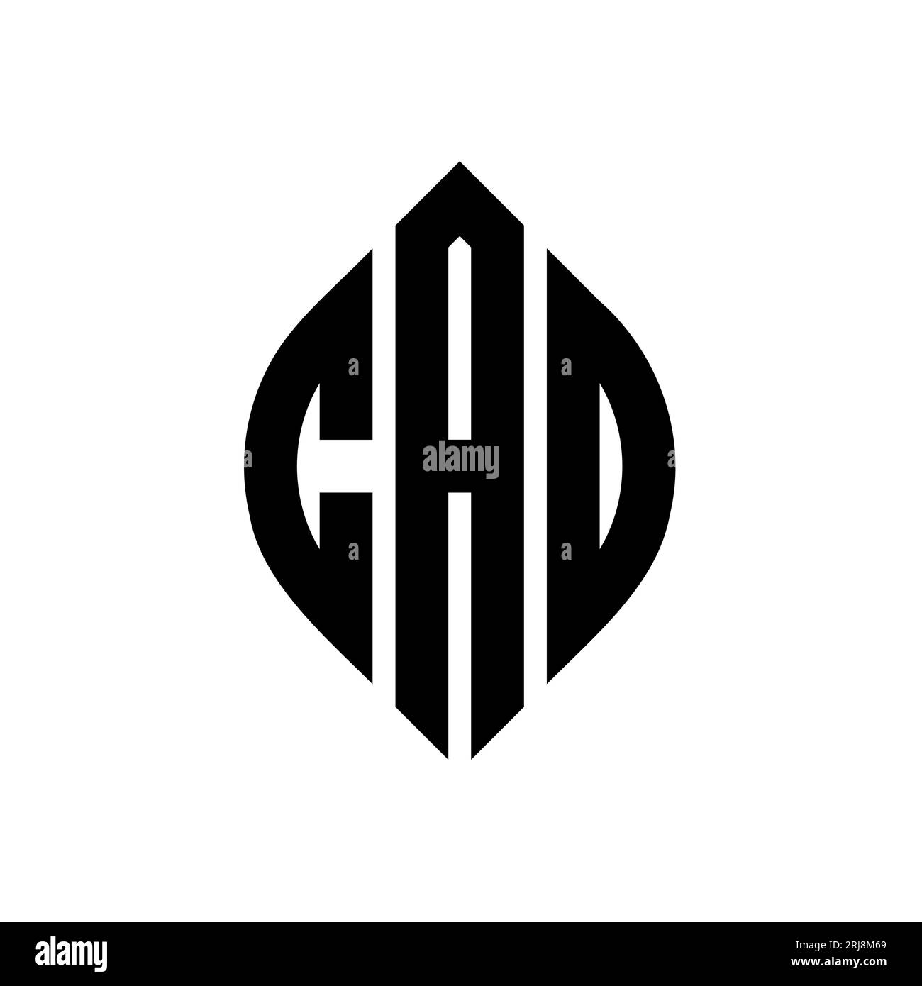 CAO circle letter logo design with circle and ellipse shape. CAO ...
