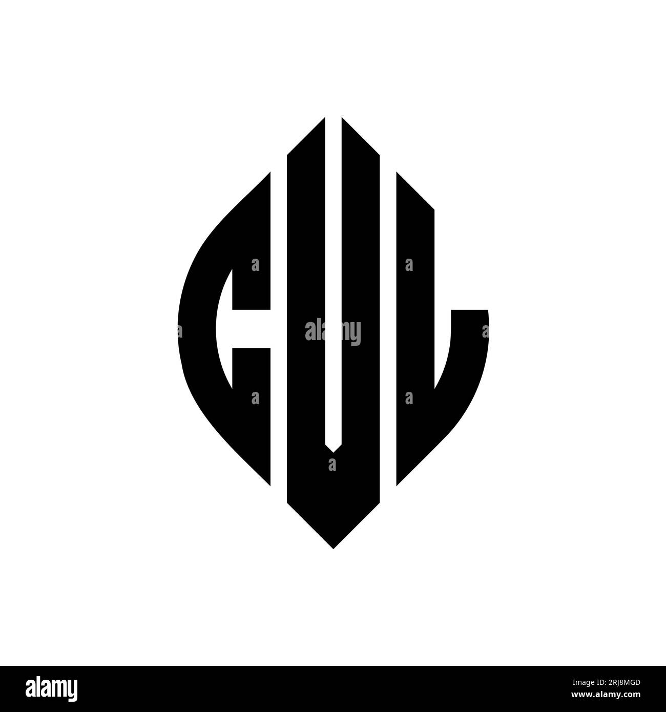 CVL circle letter logo design with circle and ellipse shape. CVL ...