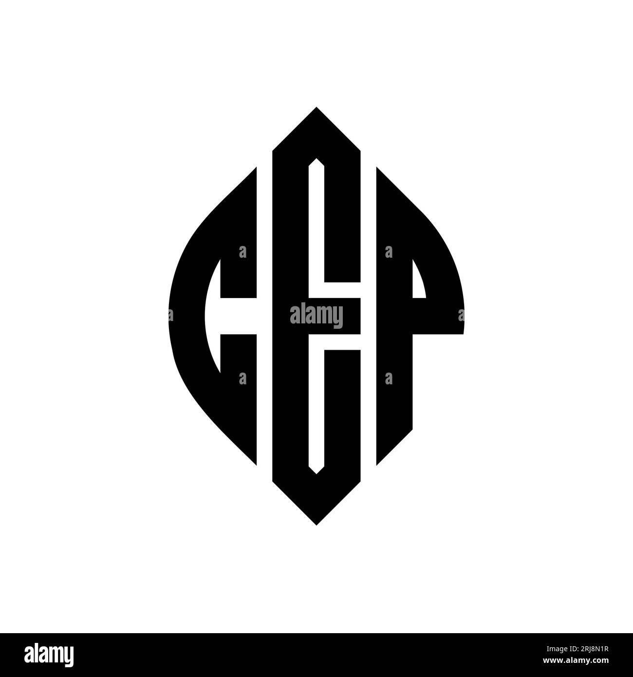 CEP circle letter logo design with circle and ellipse shape. CEP ...