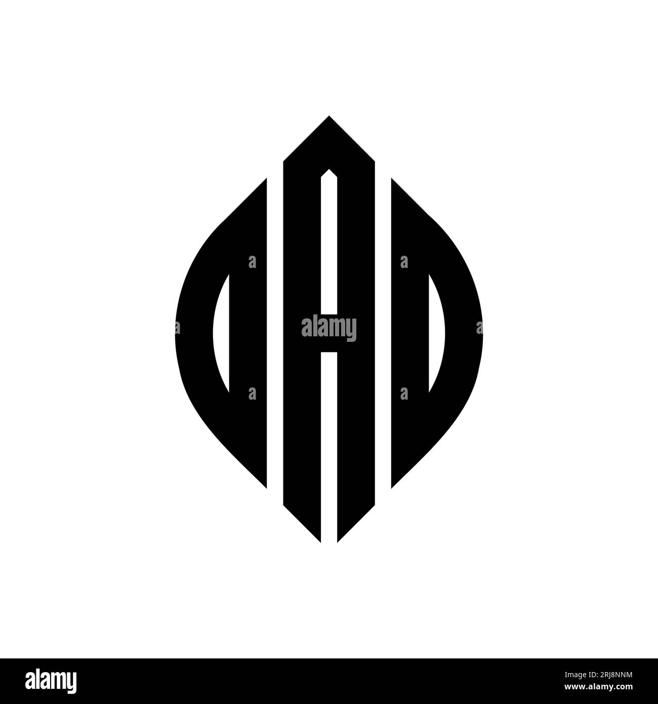 DAO circle letter logo design with circle and ellipse shape. DAO ...