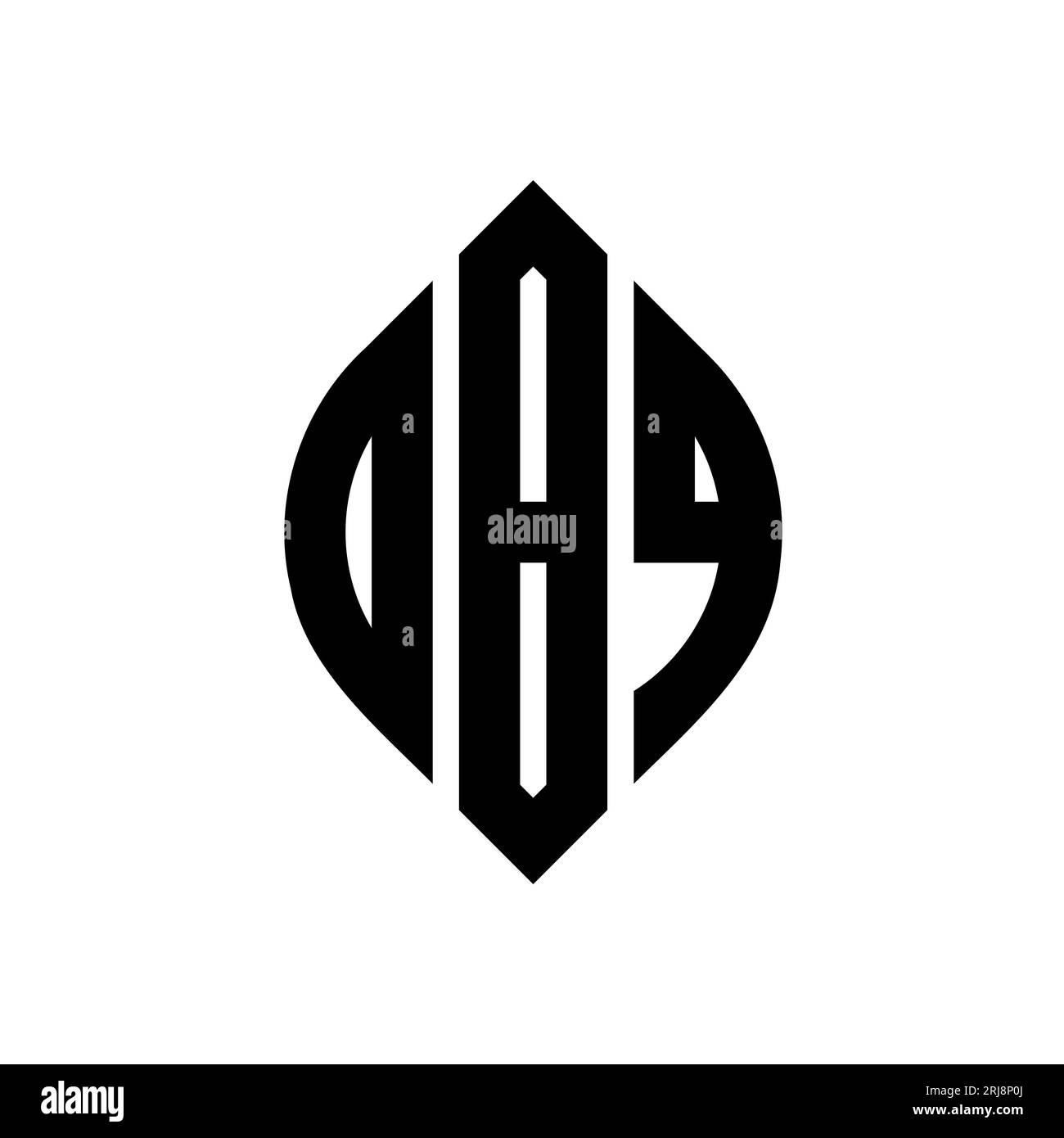 DBQ circle letter logo design with circle and ellipse shape. DBQ ...