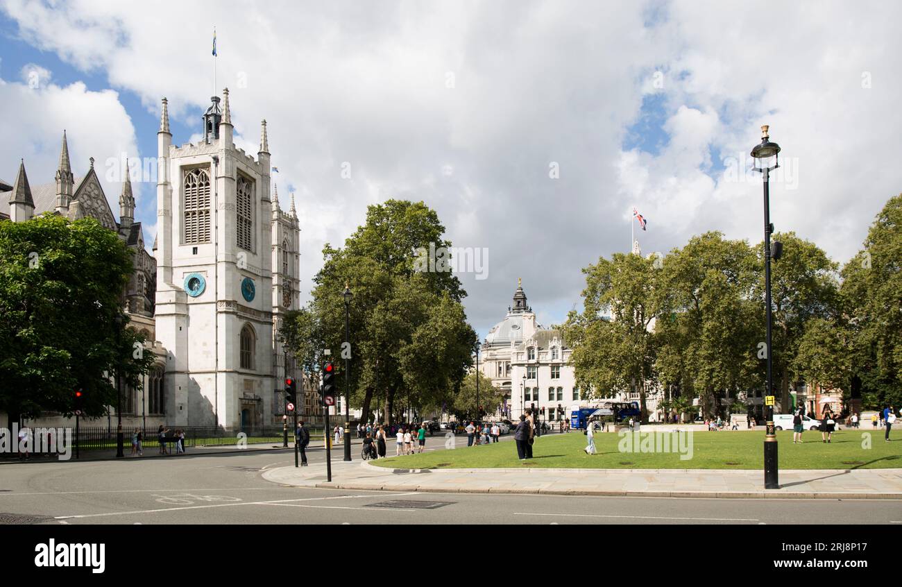 Westminster Abbey Parliament Square City of Westminster London Stock ...