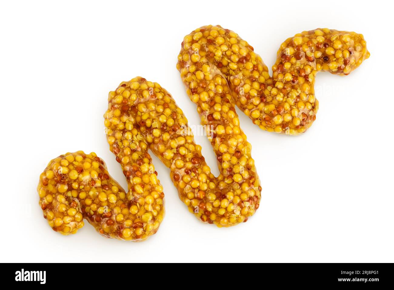 french mustard isolated on white background with full depth of field ...