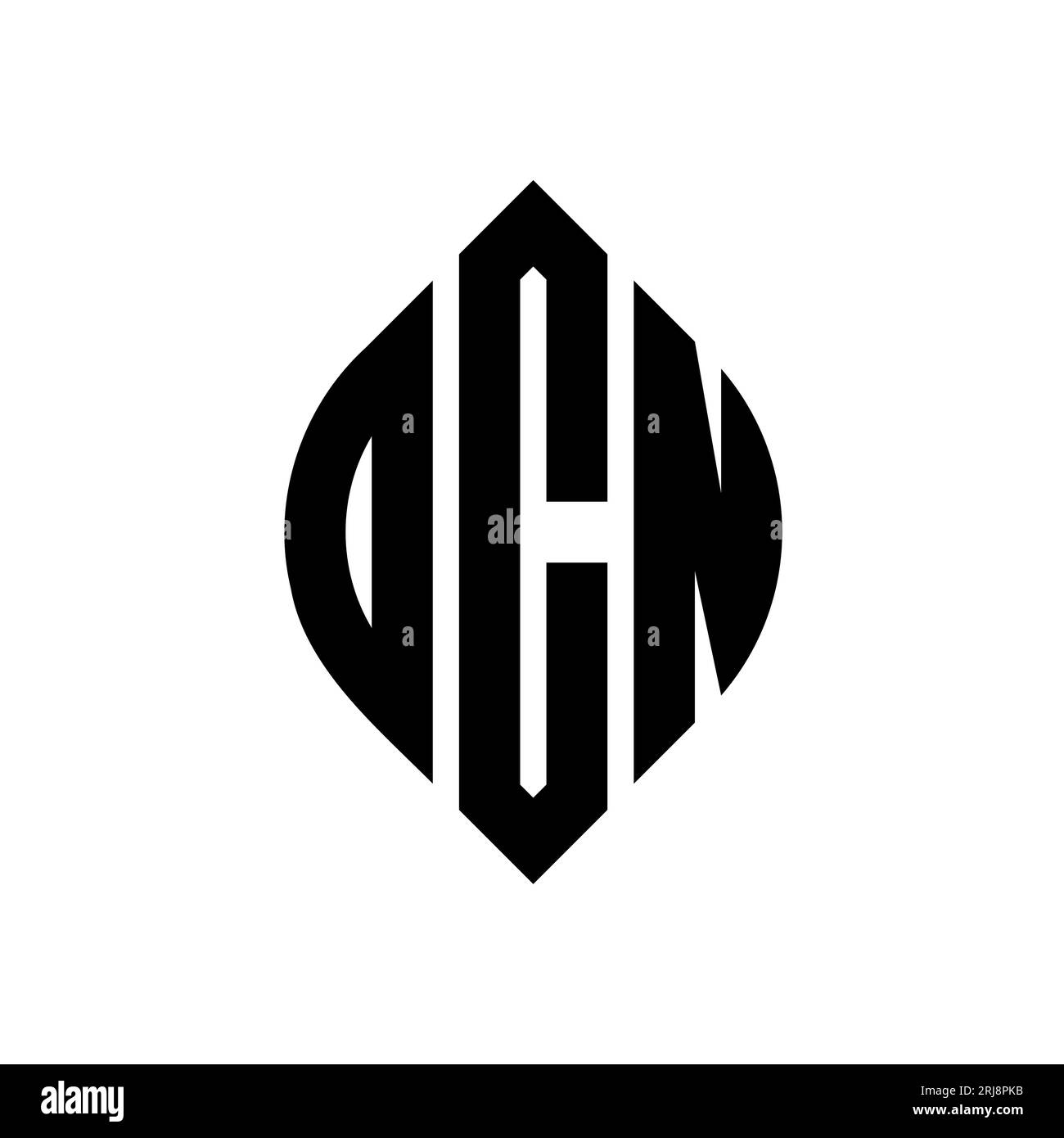 DCN circle letter logo design with circle and ellipse shape. DCN ...