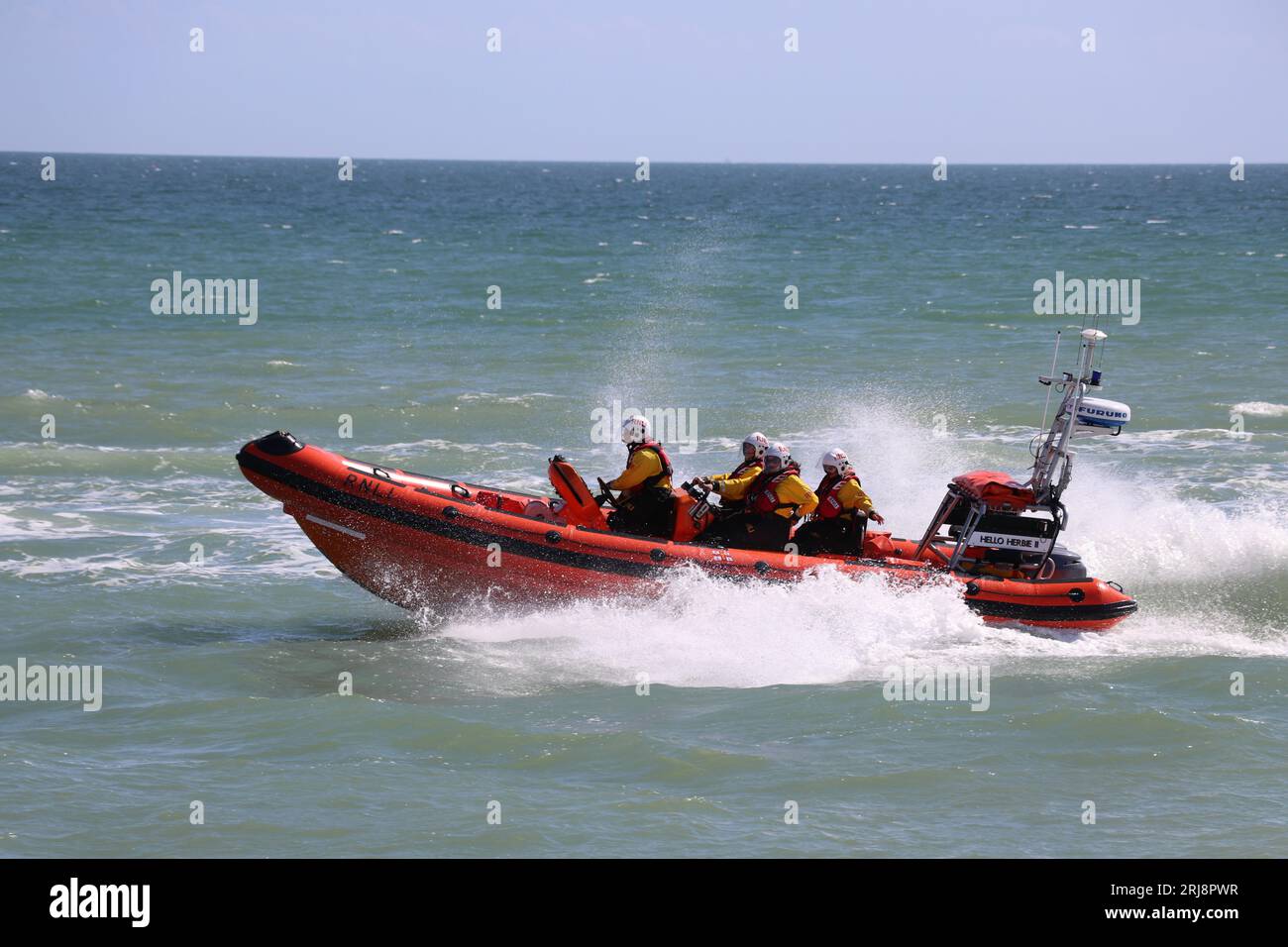 RNLI LIFEBOAT ATLANTIC '85 HELLO HERBIE II Stock Photo - Alamy