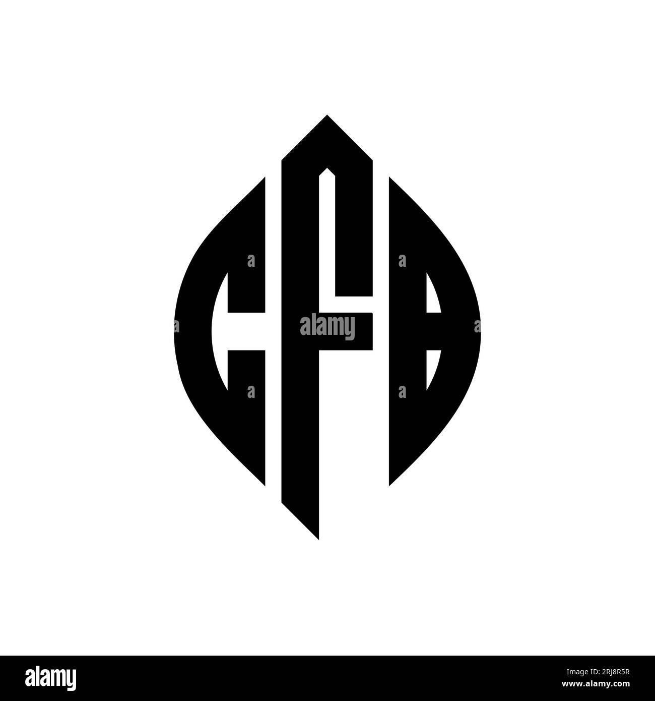 CFB circle letter logo design with circle and ellipse shape. CFB ...
