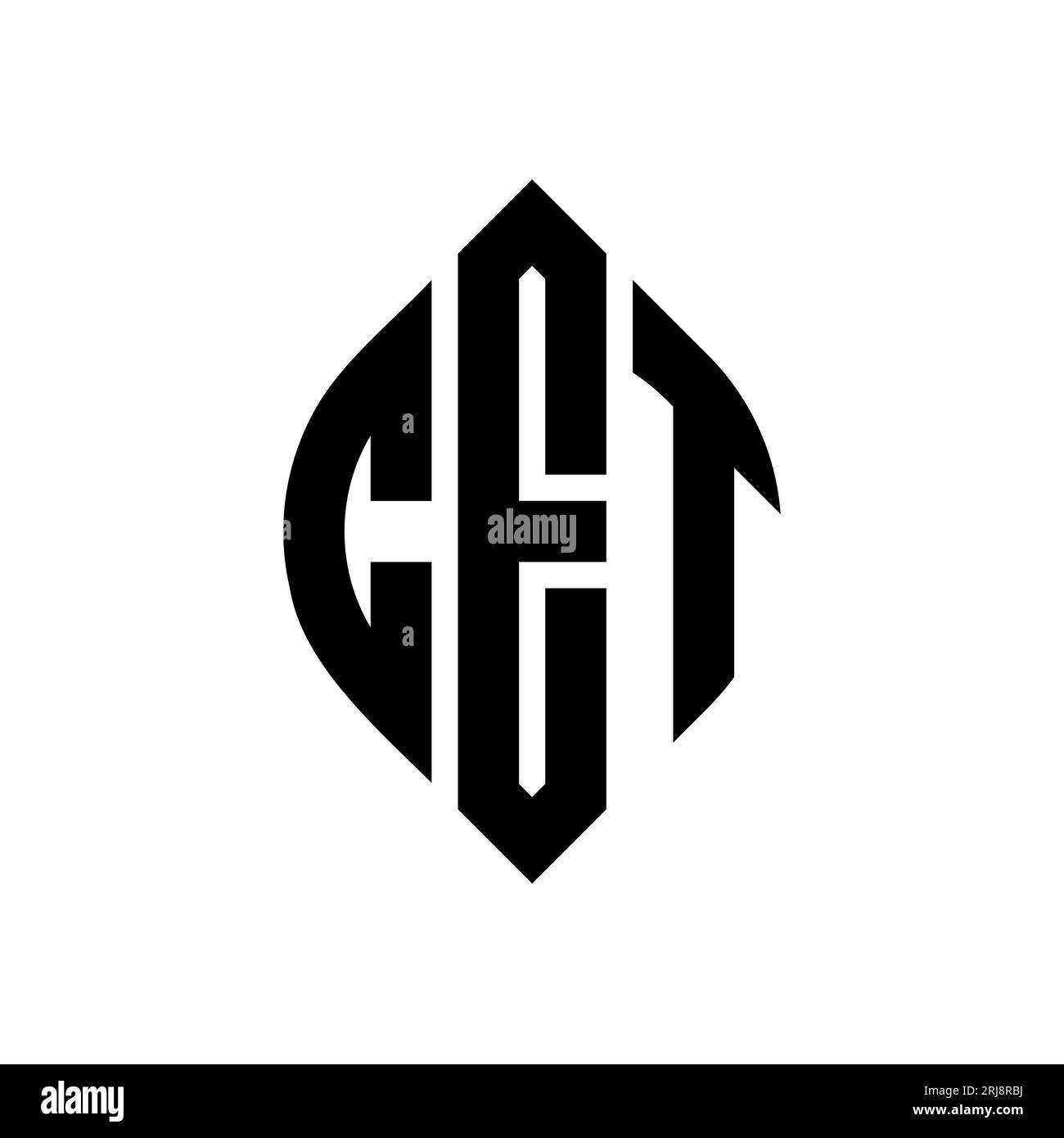 CET circle letter logo design with circle and ellipse shape. CET ...