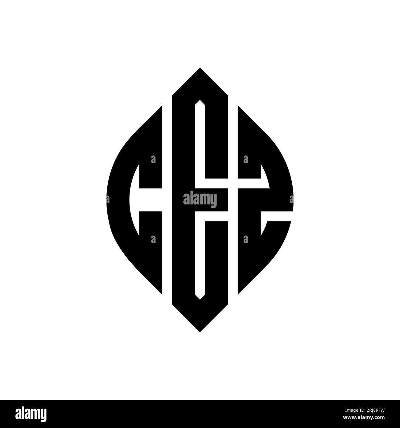 CEZ circle letter logo design with circle and ellipse shape. CEZ ...