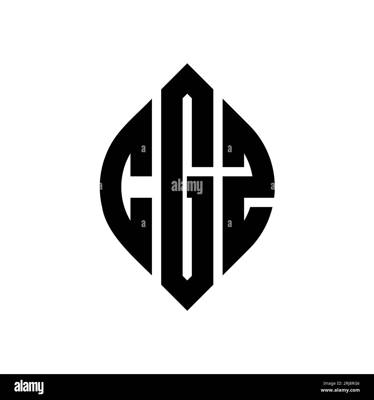 CGZ circle letter logo design with circle and ellipse shape. CGZ ...