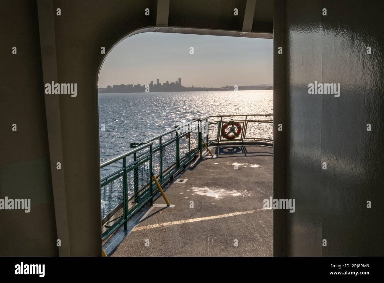 Views of Seattle & Puget Sound from the Bainbridge Island Ferry Stock ...