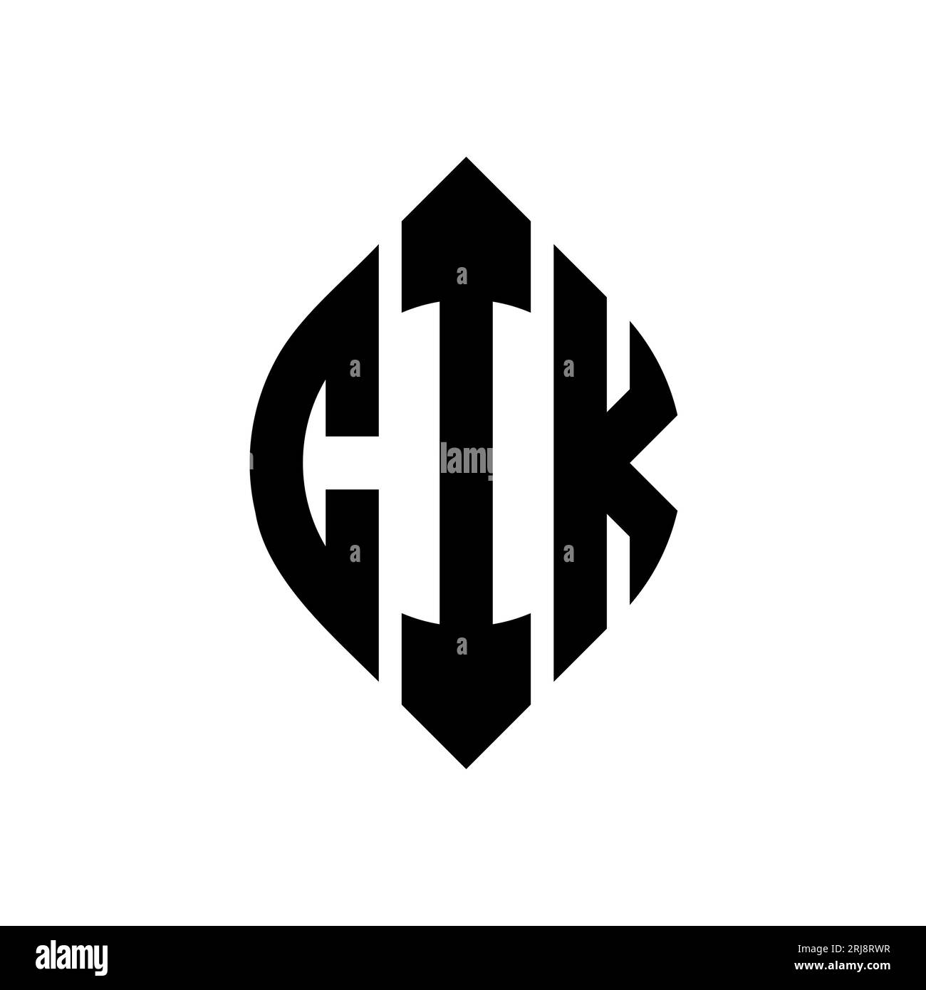 CIK circle letter logo design with circle and ellipse shape. CIK ...