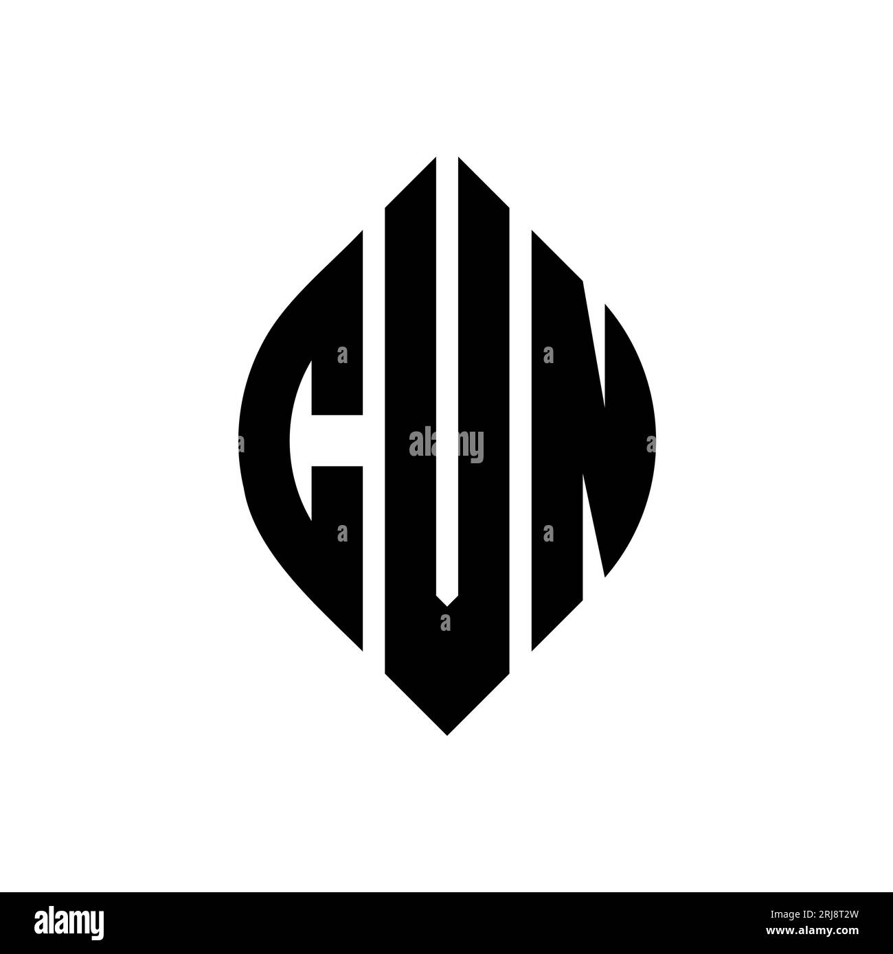 CVN circle letter logo design with circle and ellipse shape. CVN ...