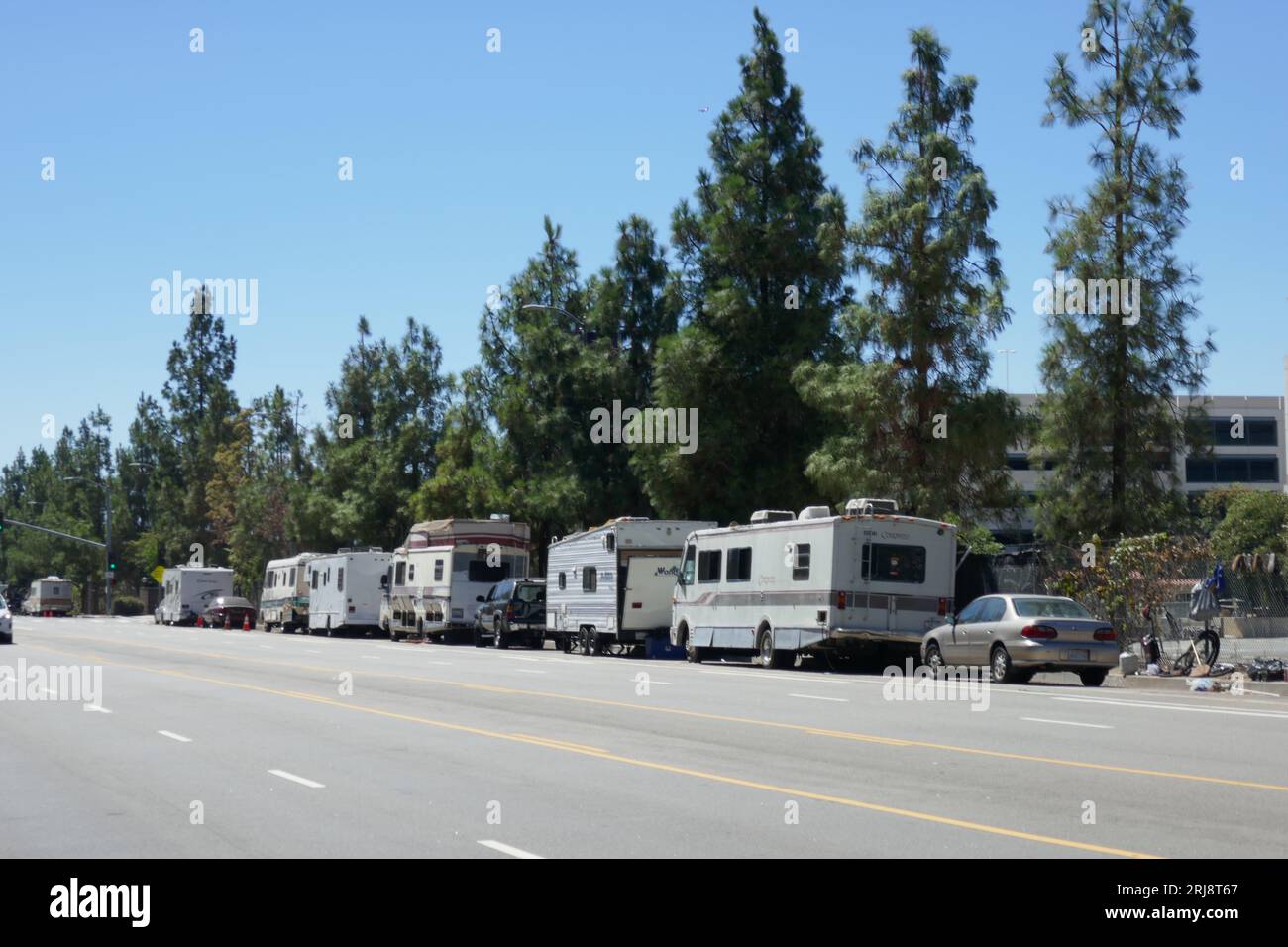 Los Angeles, California, USA 18th August 2023 Homeless RV Encampments ...