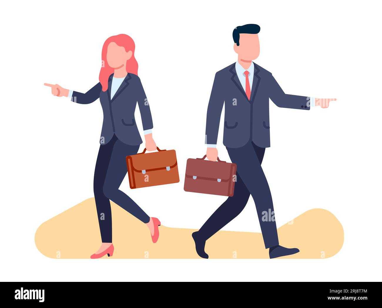 Man woman walk opposite direction Stock Vector Images - Alamy
