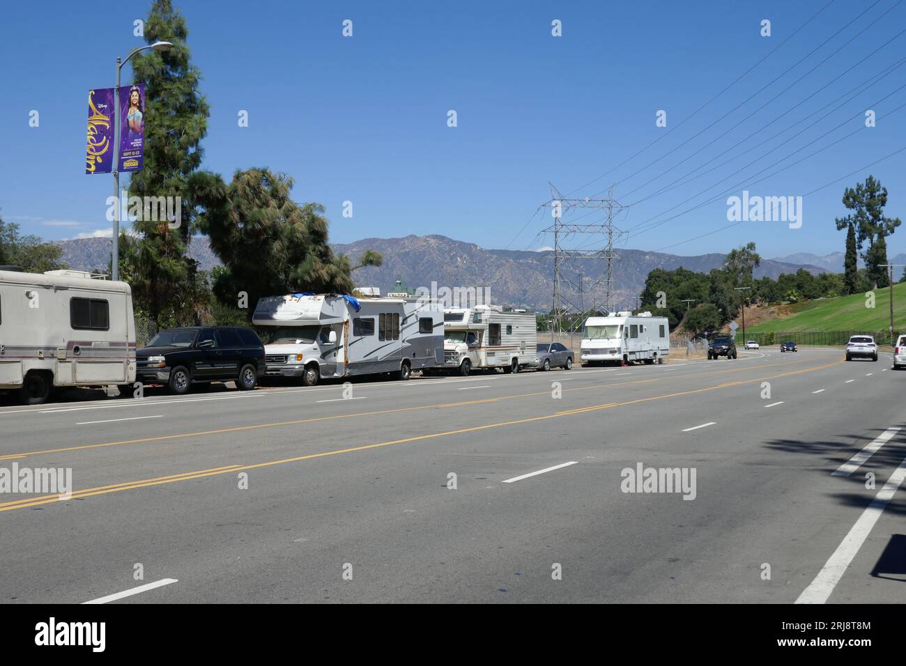 Los Angeles, California, USA 18th August 2023 Homeless RV Encampments ...