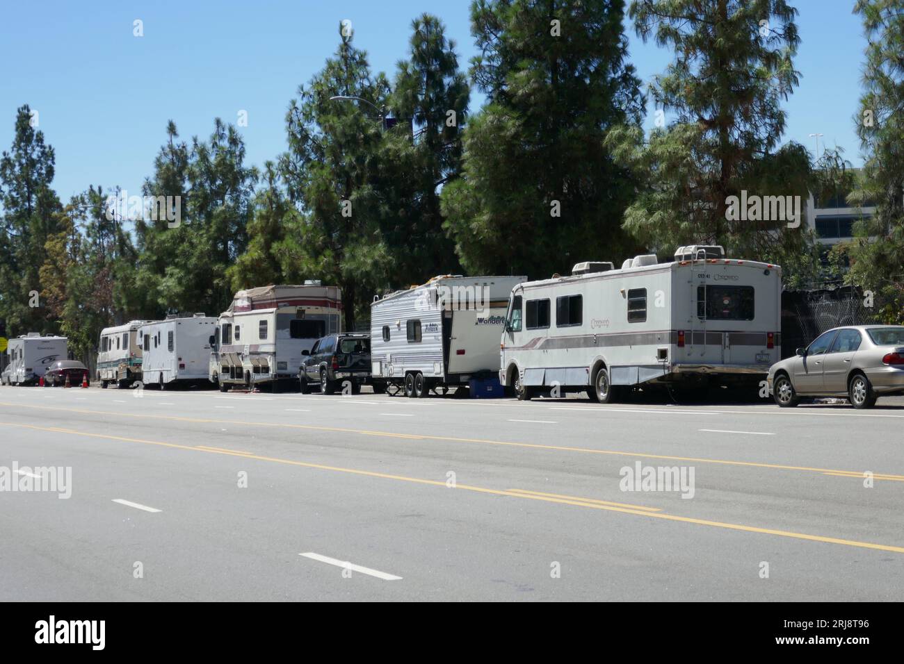 Los Angeles, California, USA 18th August 2023 Homeless RV Encampments ...