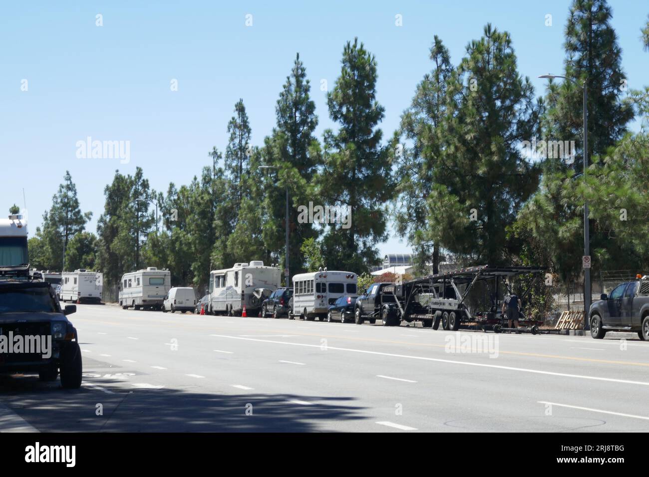 Los Angeles, California, USA 18th August 2023 Homeless RV Encampments ...