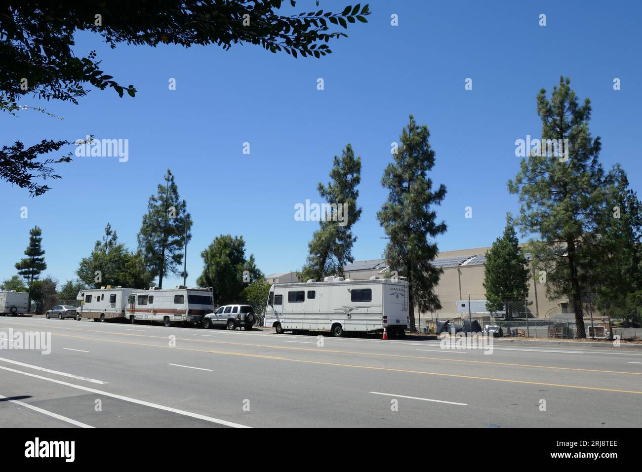 Los Angeles, California, USA 18th August 2023 Homeless RV Encampments ...