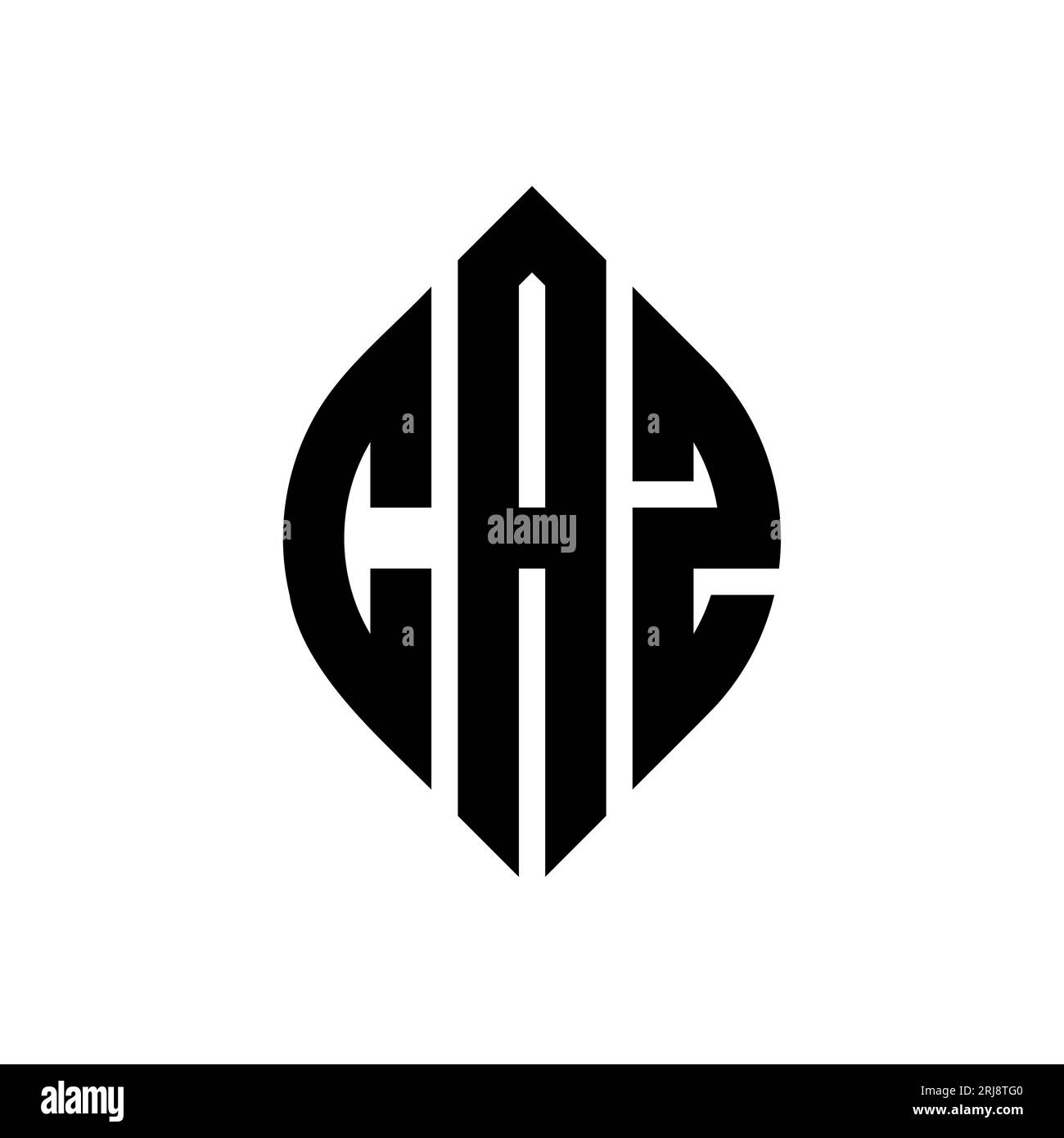 CAZ circle letter logo design with circle and ellipse shape. CAZ ...