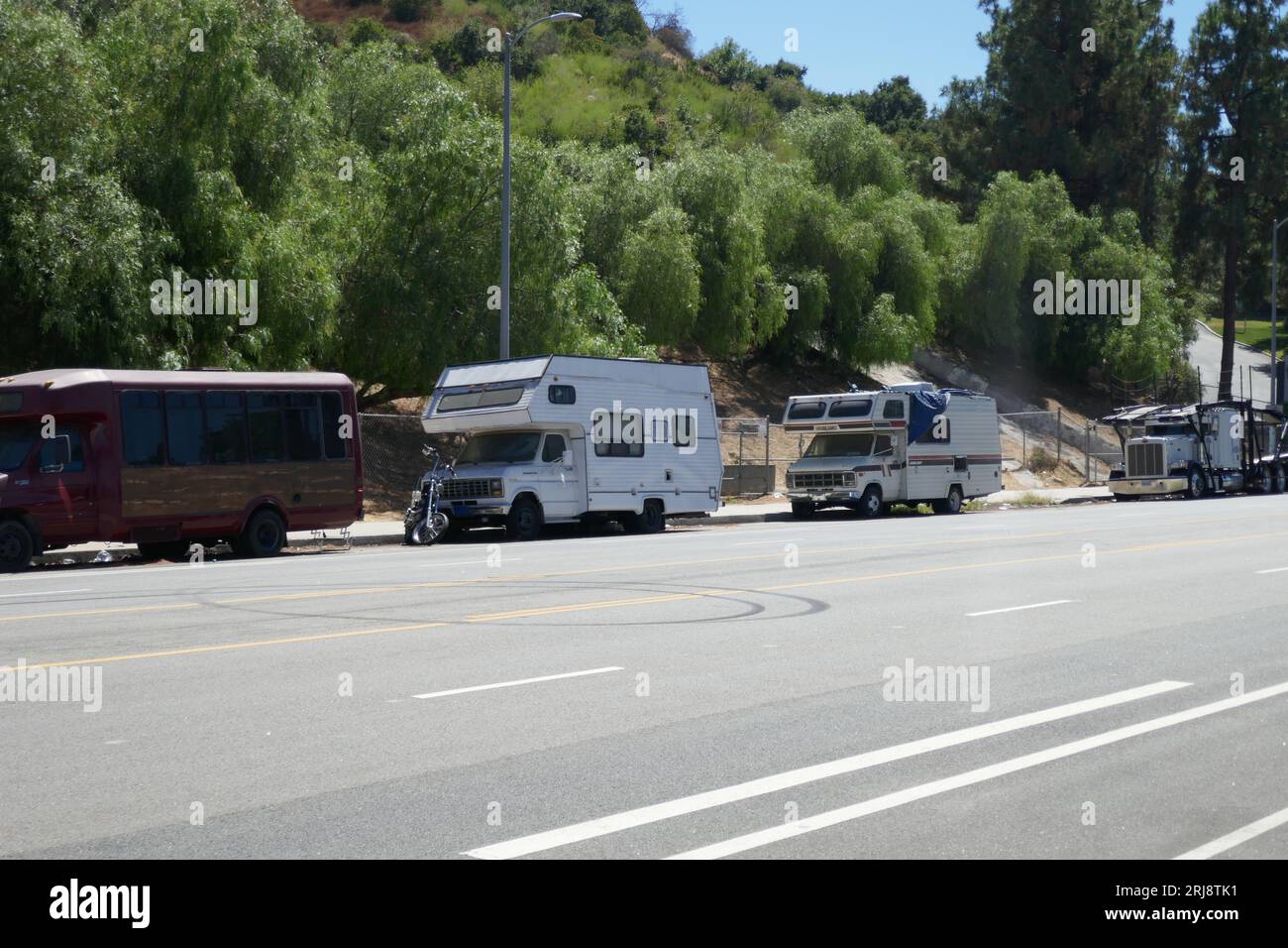 Los Angeles, California, USA 18th August 2023 Homeless RV Encampments ...