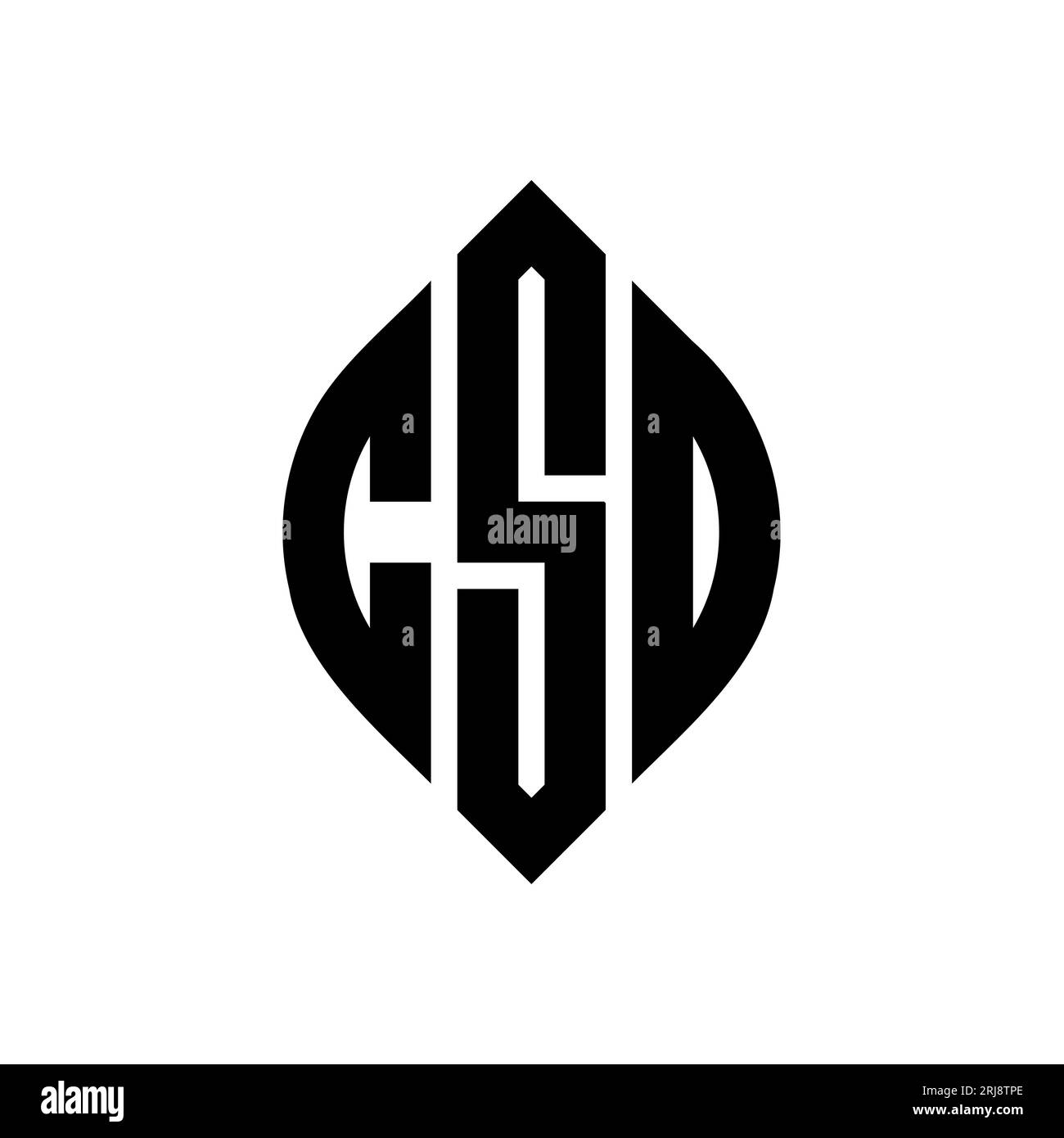 CSD circle letter logo design with circle and ellipse shape. CSD ...
