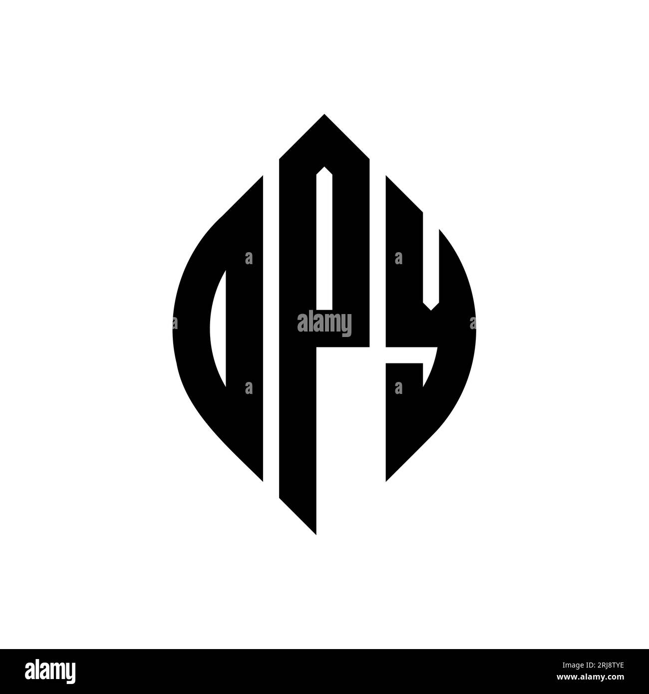 DPY circle letter logo design with circle and ellipse shape. DPY ...