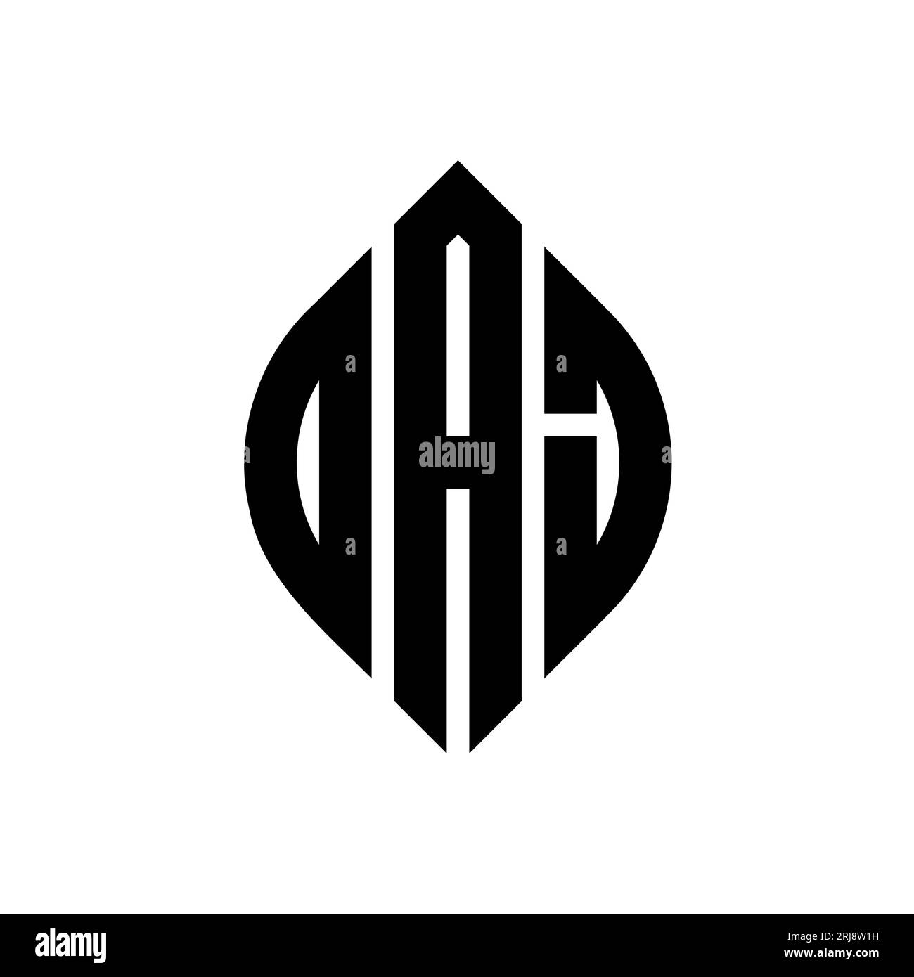 DAJ circle letter logo design with circle and ellipse shape. DAJ ...