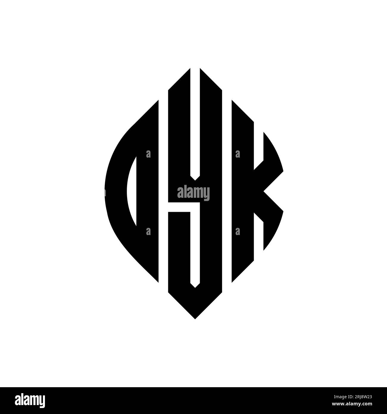 DYK circle letter logo design with circle and ellipse shape. DYK ...