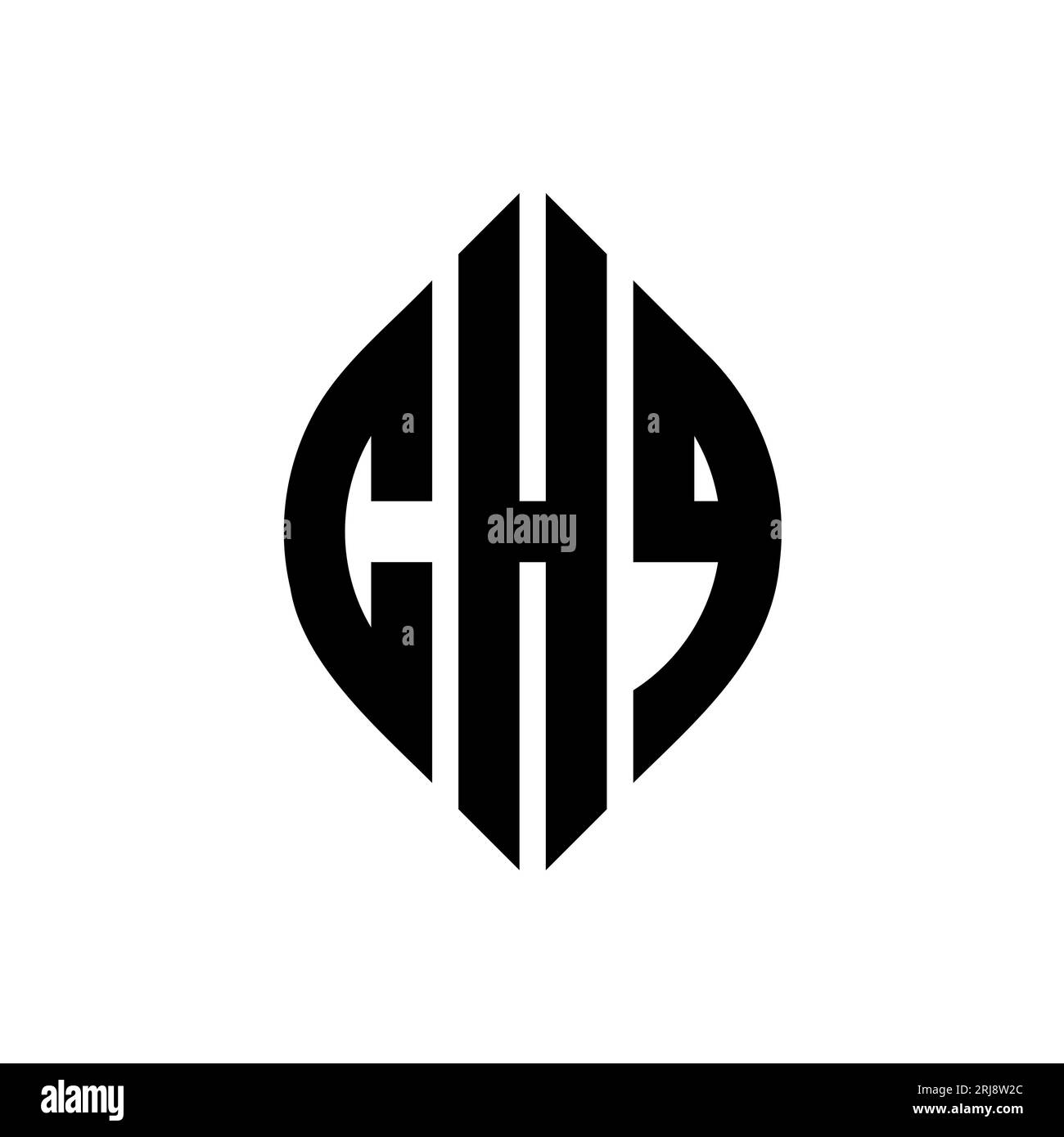 CHQ circle letter logo design with circle and ellipse shape. CHQ ...