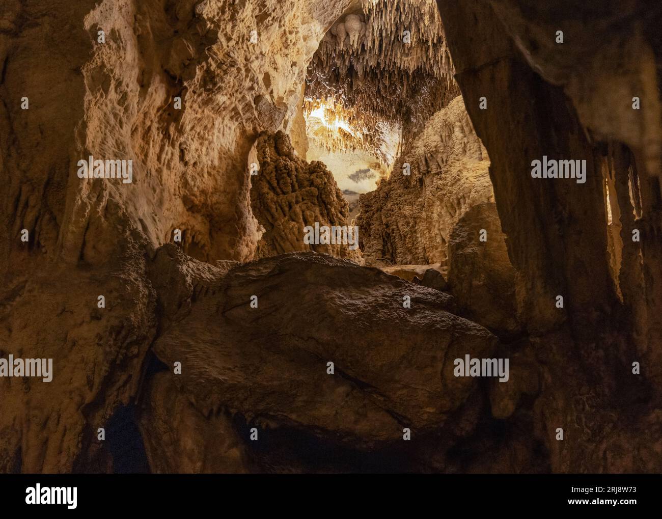 Rock formations inside of the Lehman Caves in Great Basin National Park ...