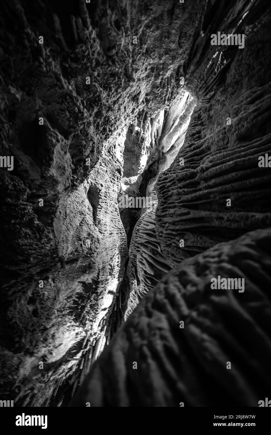Rock formations inside of the Lehman Caves in Great Basin National Park ...