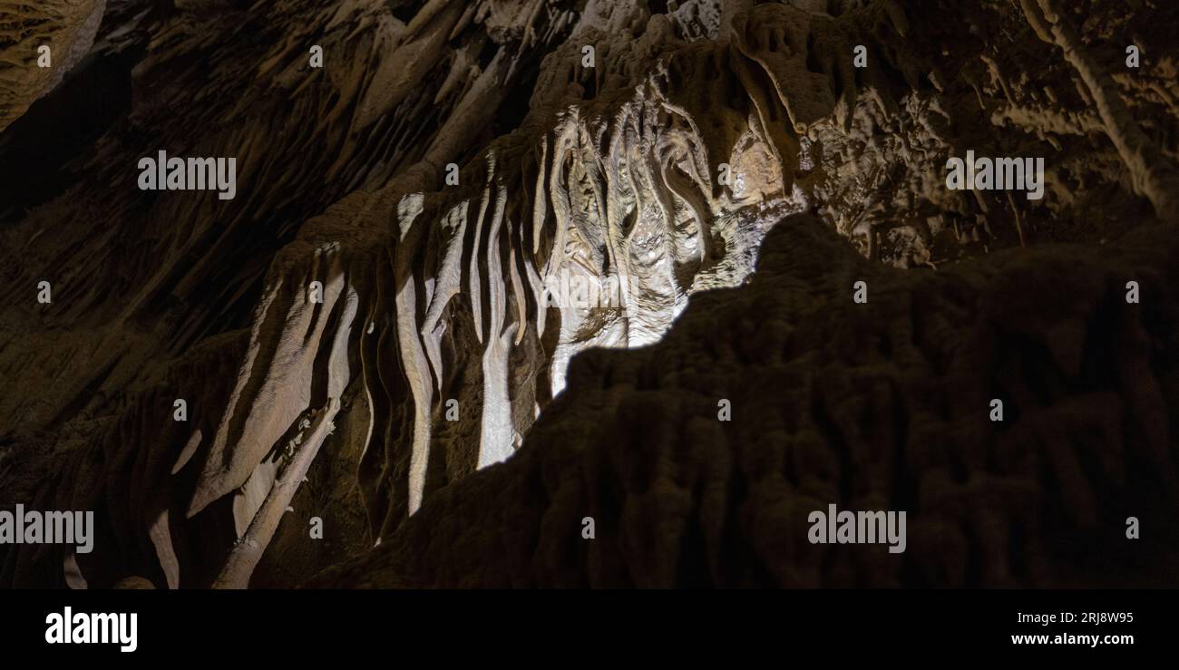 Rock formations inside of the Lehman Caves in Great Basin National Park ...