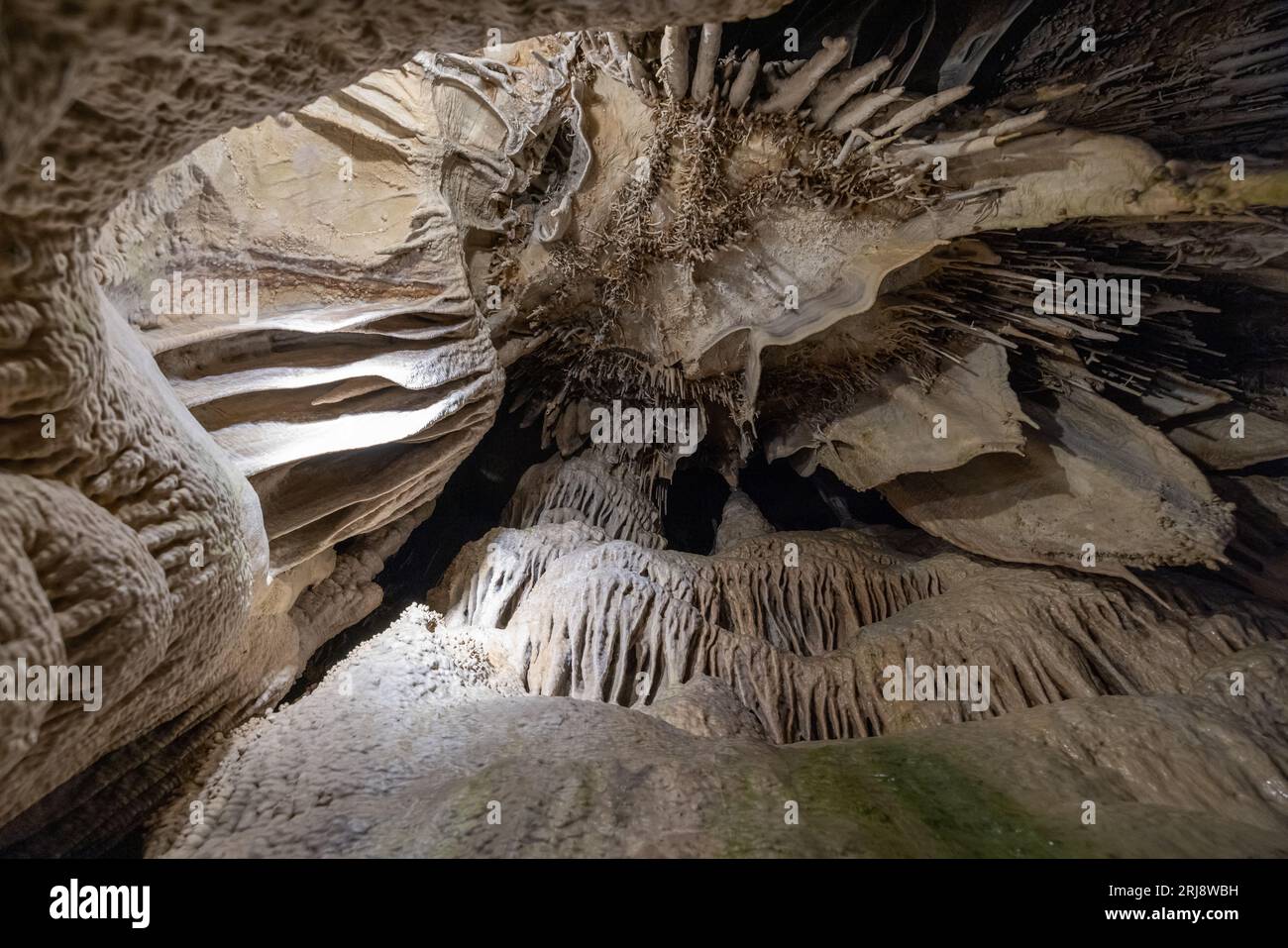Rock formations inside of the Lehman Caves in Great Basin National Park ...