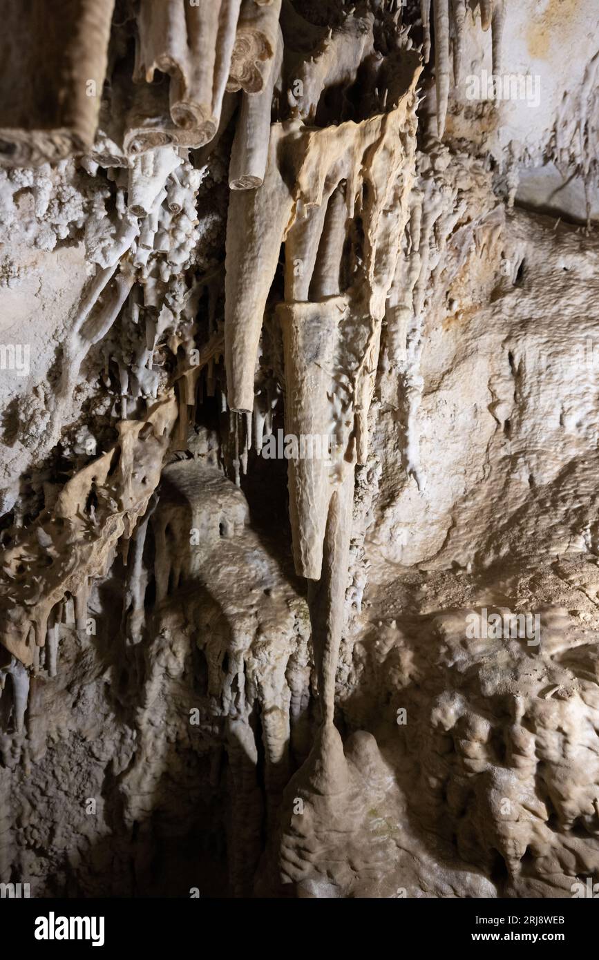 Rock formations inside of the Lehman Caves in Great Basin National Park ...