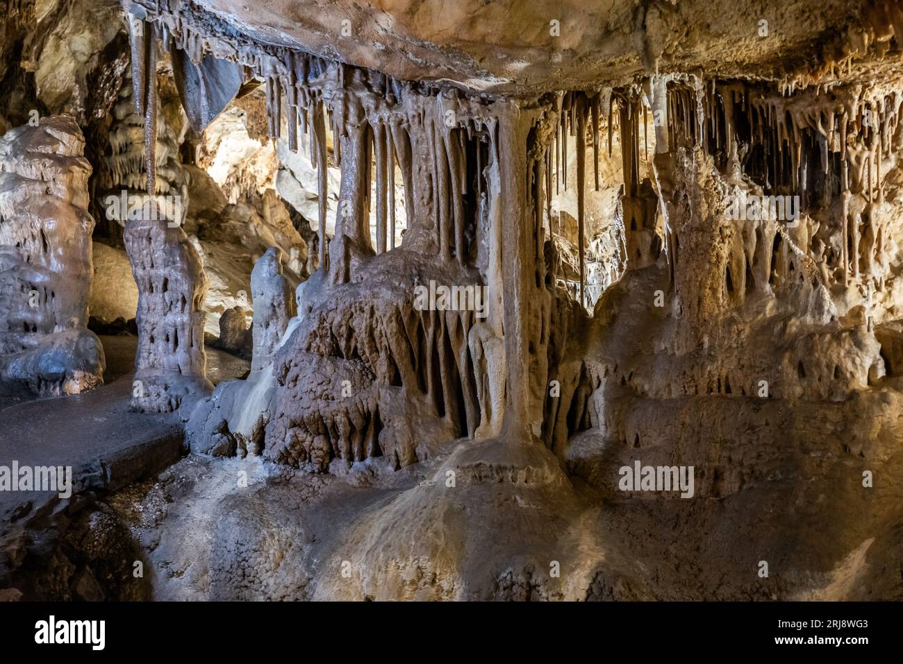 Rock formations inside of the Lehman Caves in Great Basin National Park ...