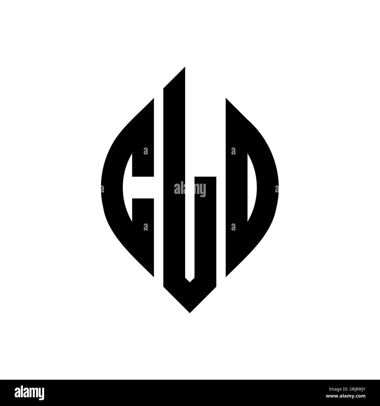 CLD circle letter logo design with circle and ellipse shape. CLD ellipse letters with ...