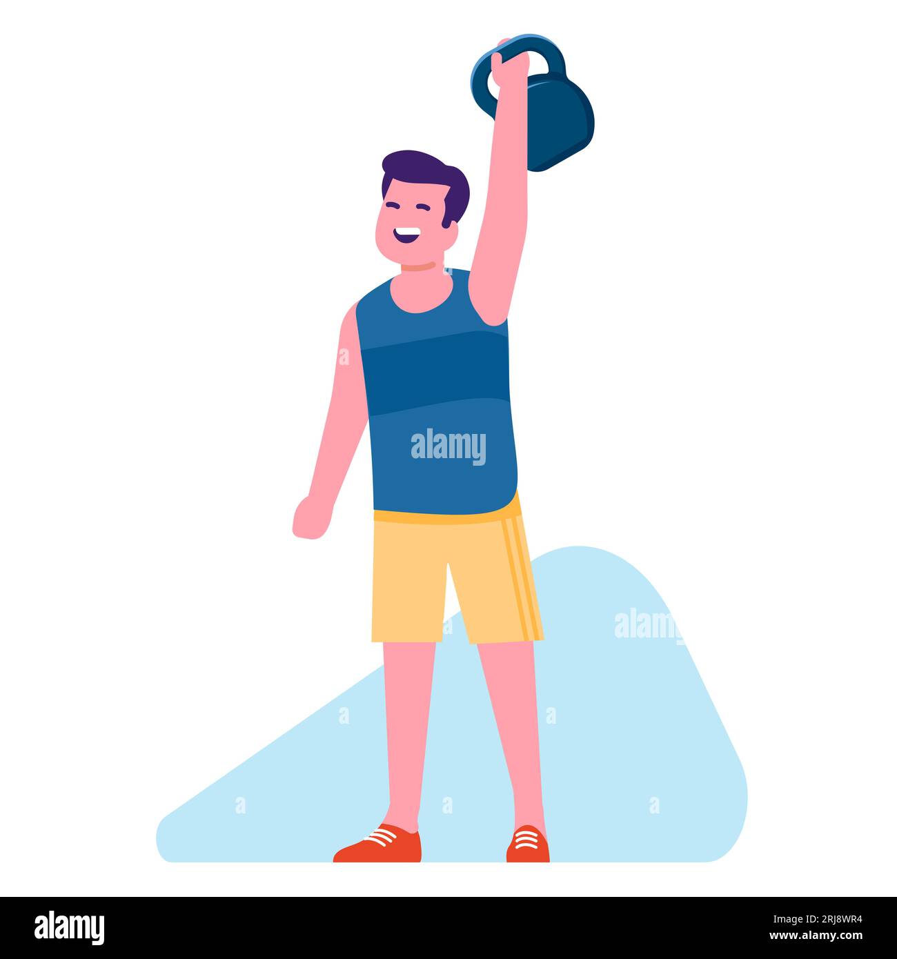 Sportsman lifting weight in Stock Vector Images - Alamy