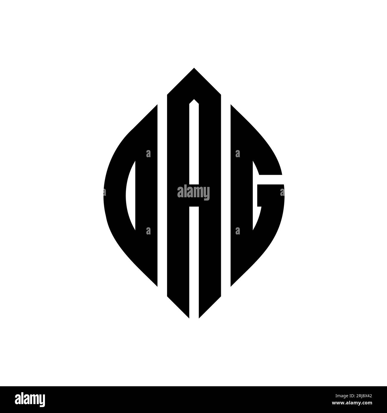 DAG circle letter logo design with circle and ellipse shape. DAG ...