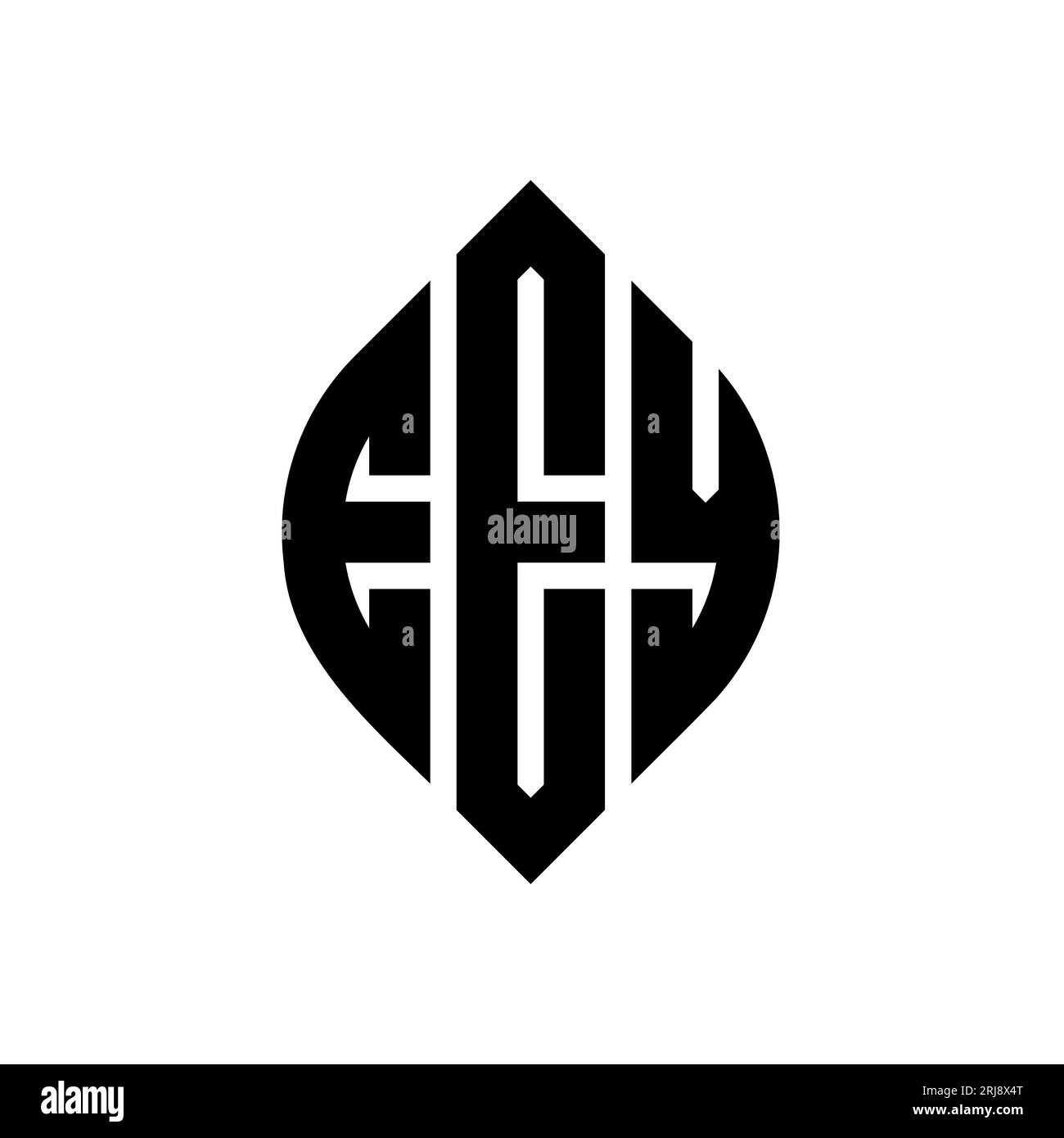EEY circle letter logo design with circle and ellipse shape. EEY ...