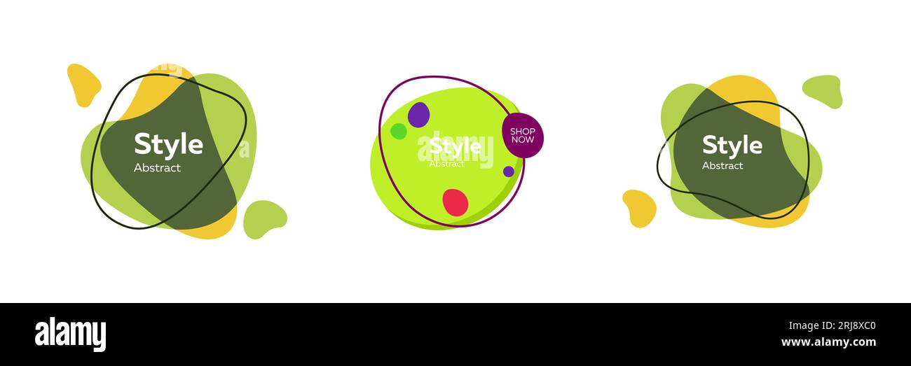 Composition of isolated abstract shapes. Advertising concept Stock ...