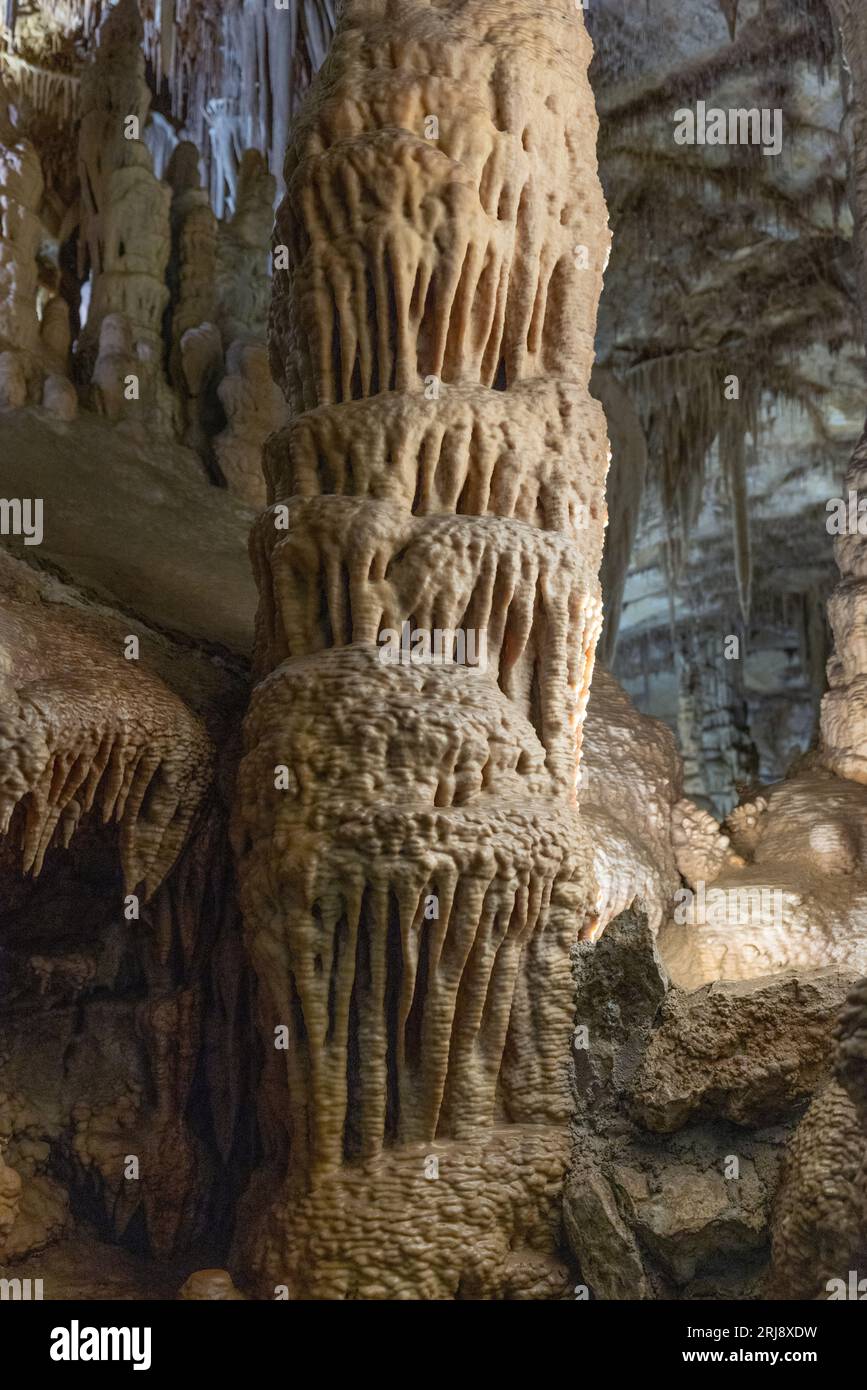 Rock formations inside of the Lehman Caves in Great Basin National Park ...