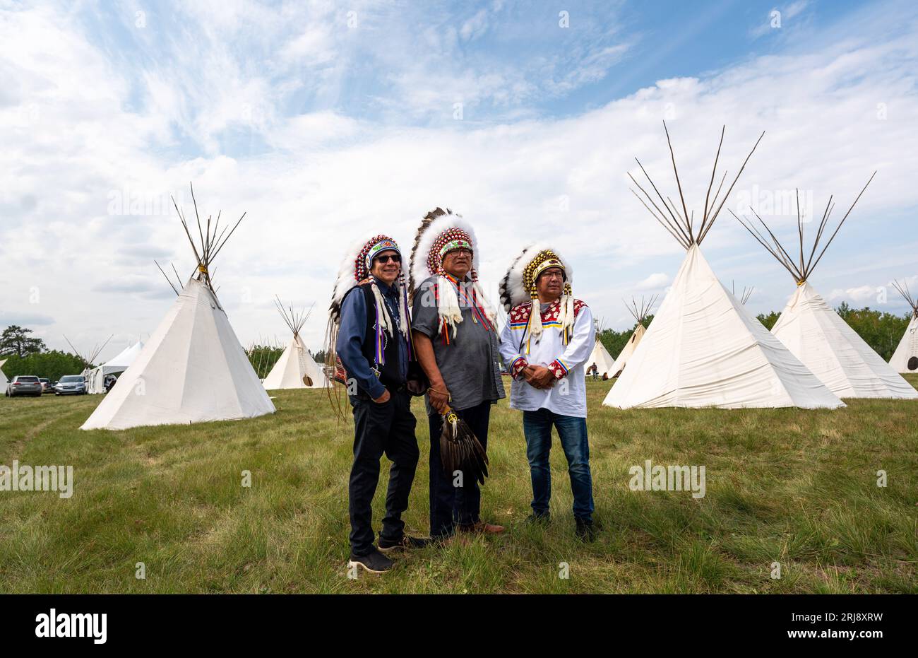 James Smith Cree Nation, Canada. 21st Aug, 2023. Chief Roberts Head of ...