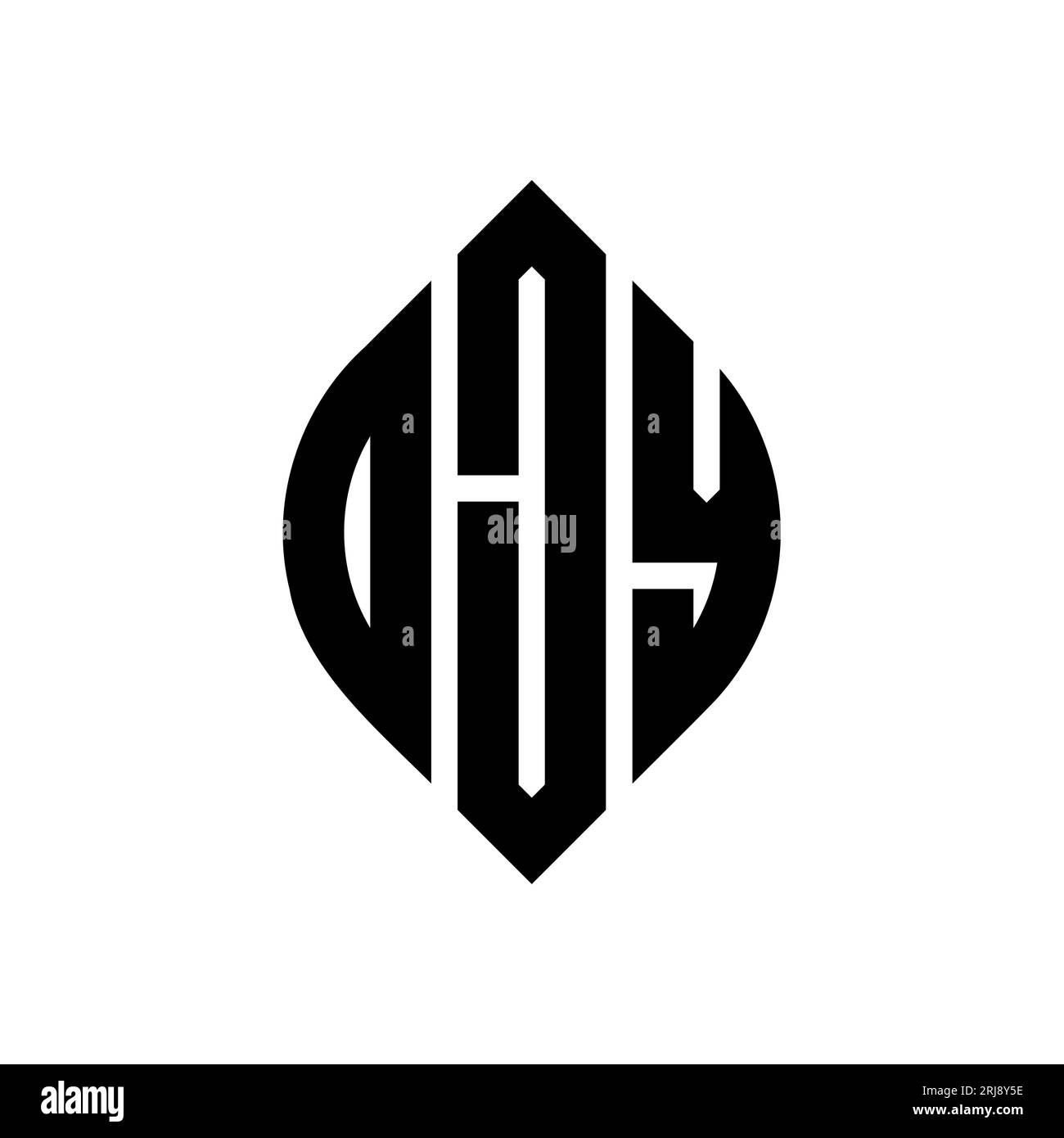 DJY circle letter logo design with circle and ellipse shape. DJY ...