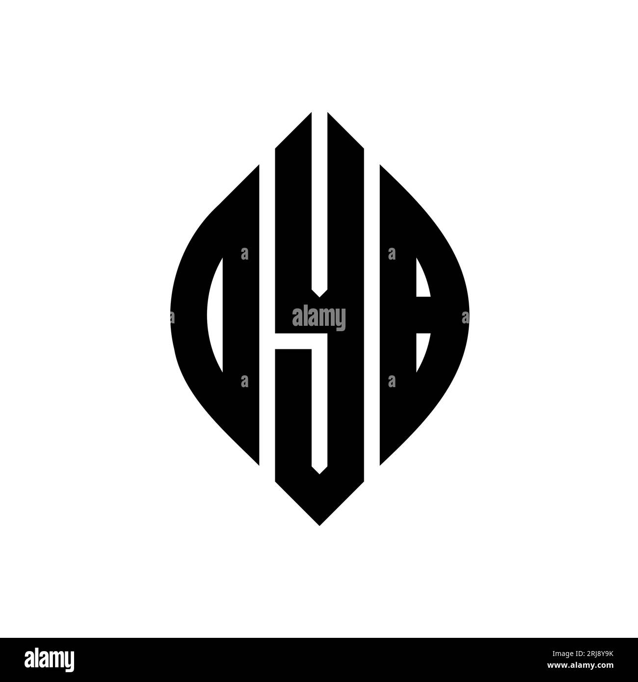 DYB circle letter logo design with circle and ellipse shape. DYB ...